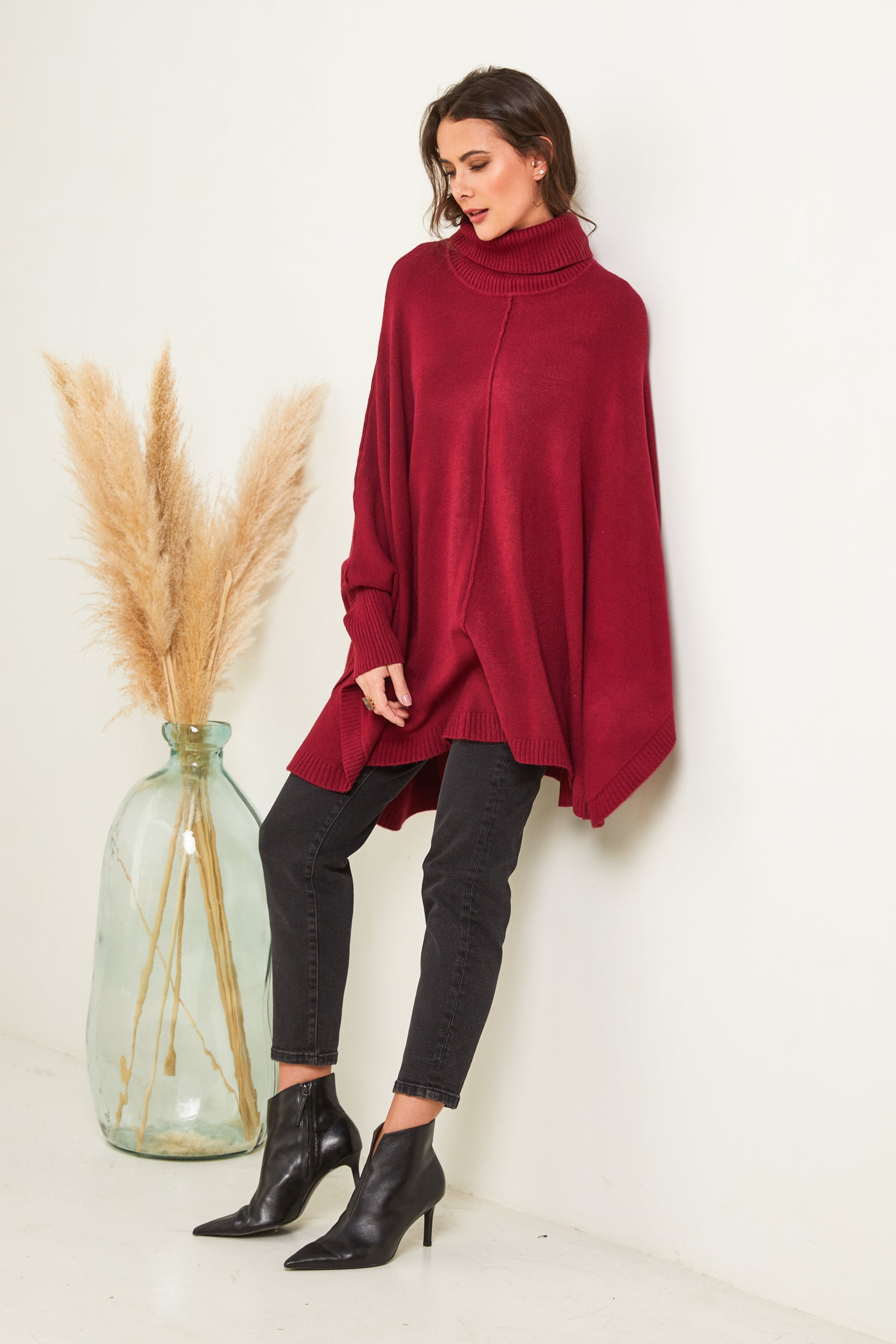 Poncho en maille oversize – Unanyme Georges Rech
